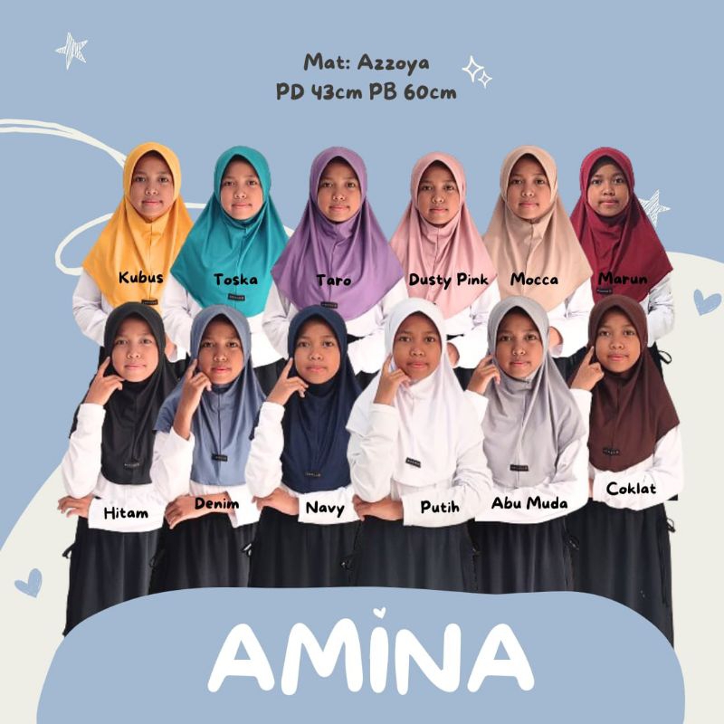 Jual Hasana Hijab -Amina Hijab- Hijab untuk anak kekinian//Bahan ...