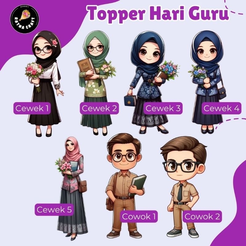 Jual Topper Guru | Topper Hari Guru, Karakter Keren | Shopee Indonesia