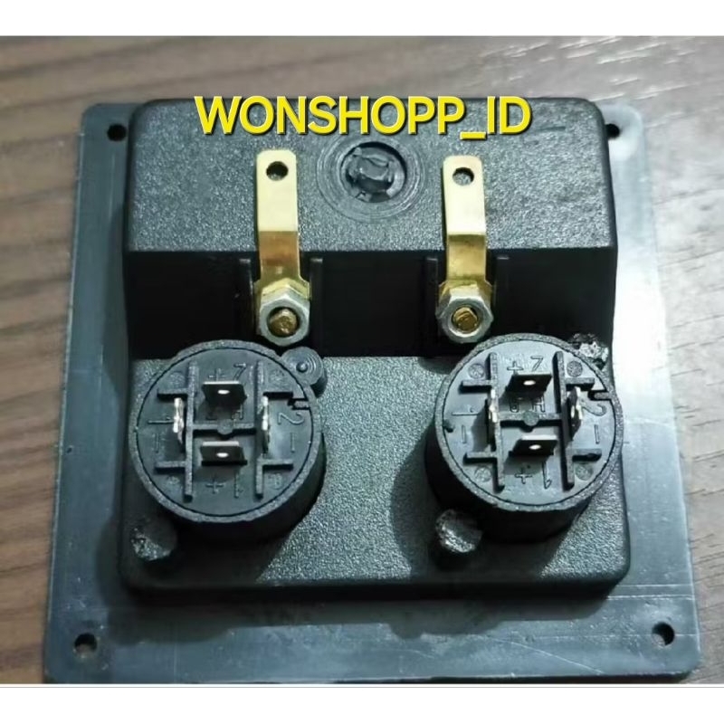 Jual TERMINAL BOX SPEAKER BIDING & 2 SOKET SPIKON (TERMINAL 2 IN 1 ...