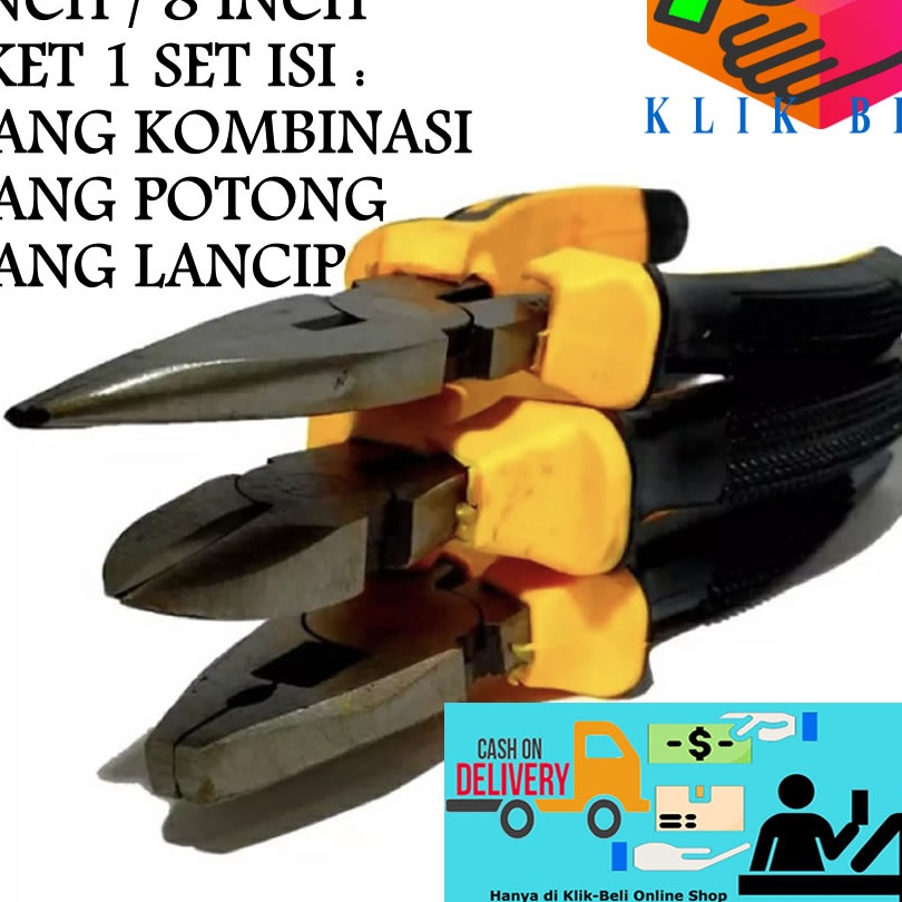 Jual KI3 TANG SET 6 8 Inch 3 SET Tang Kombinasi Biasa Tang Lancip Tang ...