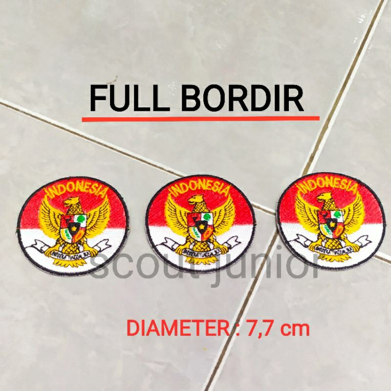 Jual BED BORDIR FULL GARUDA MERAH PUTIH D=7,2 cm | Shopee Indonesia
