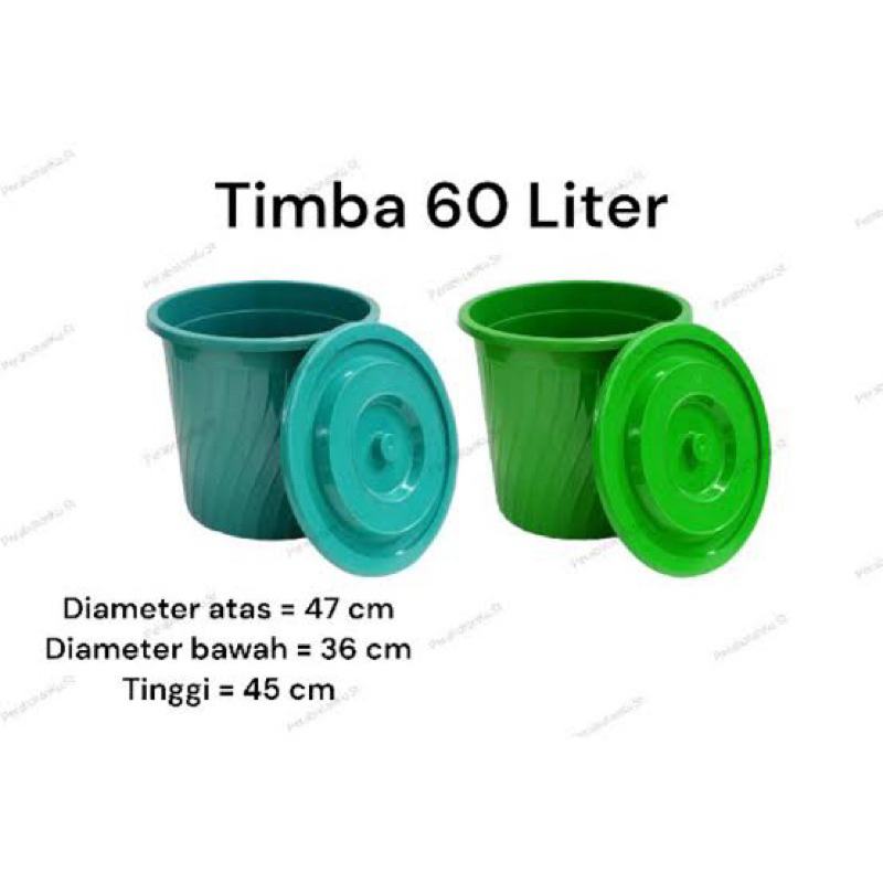 Jual TIMBA+ TUTUP 60 LITER / TONG AIR 60 LITER / TIMBA AIR | Shopee ...