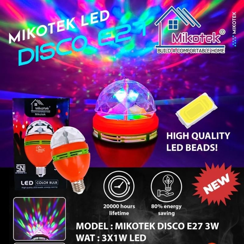 Jual Lampu Disco LED Putar Otomatis 3W / Party Lamp LED RGB | Shopee ...