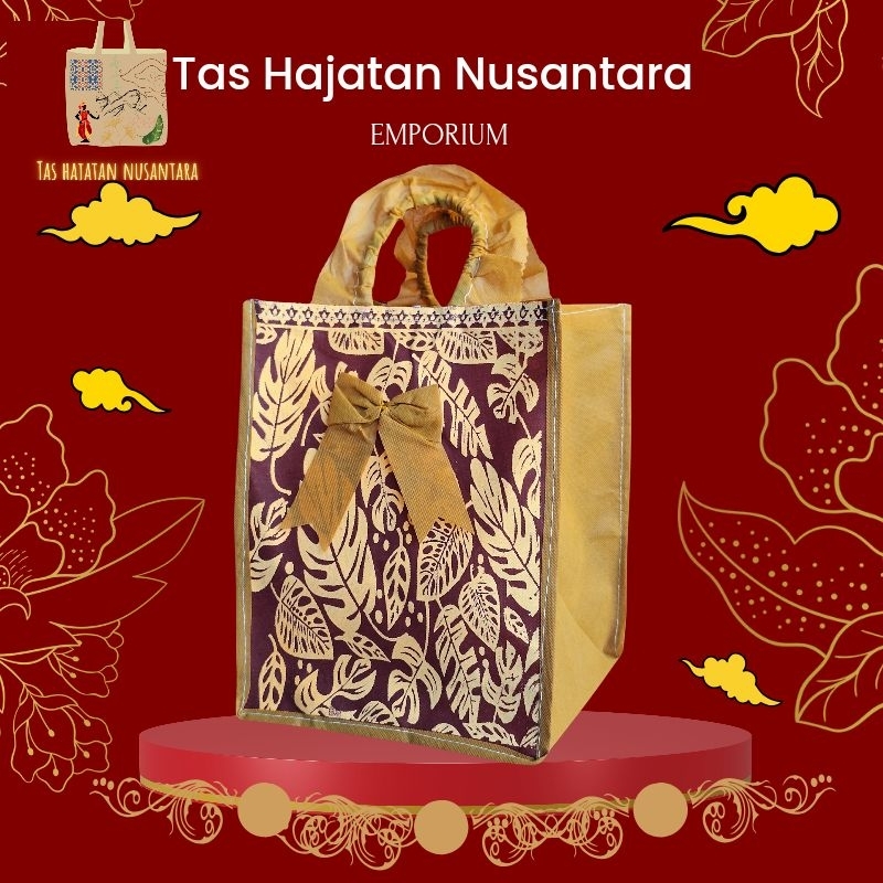 Jual Tas Kotak Elegan Motif Daun - Tas Hajatan Nusantara (12 PCS ...