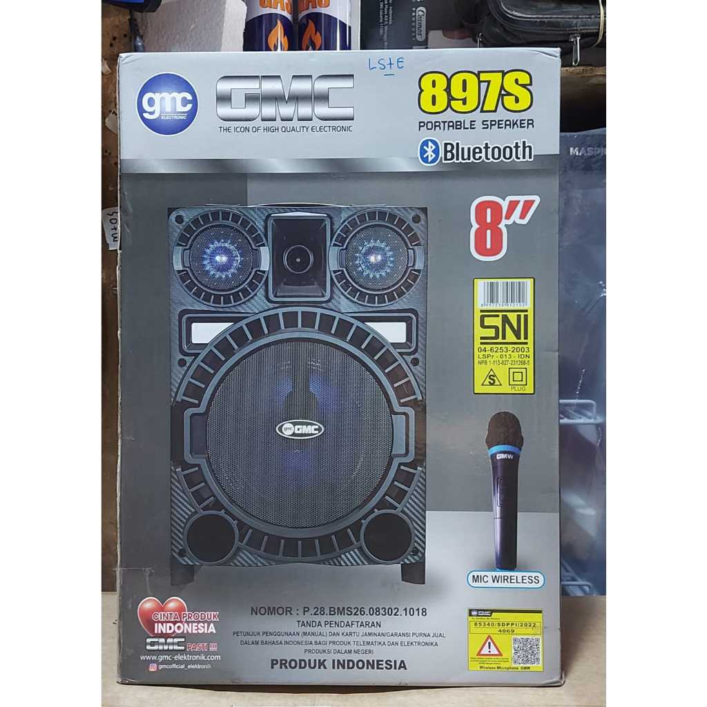 Jual Speaker Portable Aktif GMC 897 S / 897S Bluetooth Ukuran 8 ...