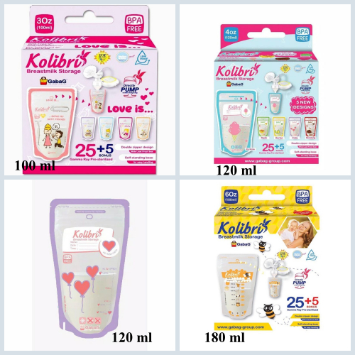 Jual KANTONG ASI GABAG 100ML / 120 ML / 180 ML/ KANTONG ASI KOLIBRI SMART GABAG 120ML/ KOLIBRI ...