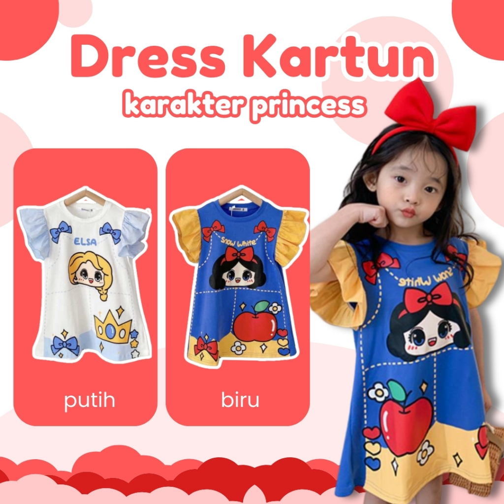 Jual [Little Baby Bear] 1-8 Tahun Gaun Anak Perempuan Kartun Cetakan ...