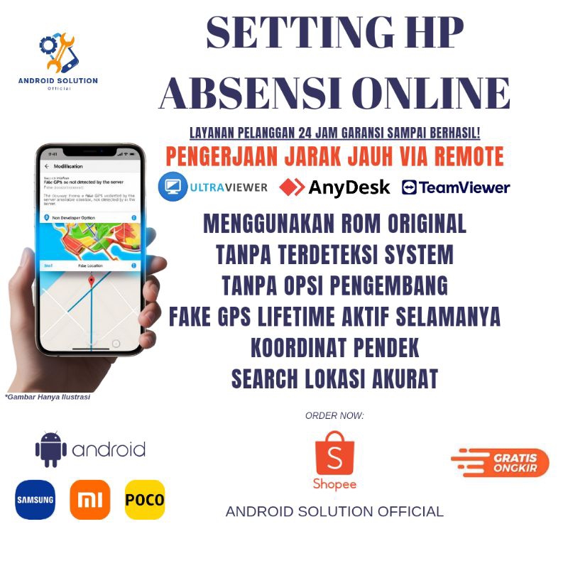 Jual SETTING HP ABSENSI ONLINE VIA REMOTE | Shopee Indonesia