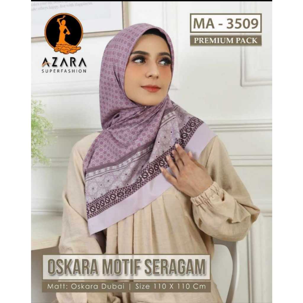 Jual AZARA OSKARA HIJAB VOAL SEGI EMPAT MOTIF NEW EDITION METAL LOGO ...