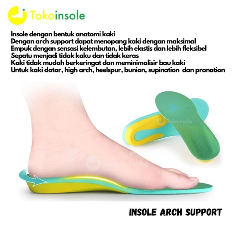 Jual Insole Kaki Datar/Insole Arch Support/insole sepatu olahraga ...