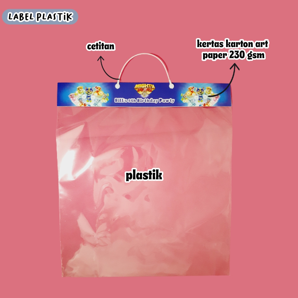 Jual Packaging Plastik Label Hang Tag Plastik Kemasan Souvenir Ultah ...