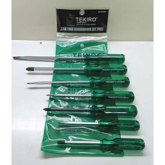 Jual TEKIRO Obeng Set 7 PCS / Obeng Ketok Set / Obeng Go Thru | Shopee ...
