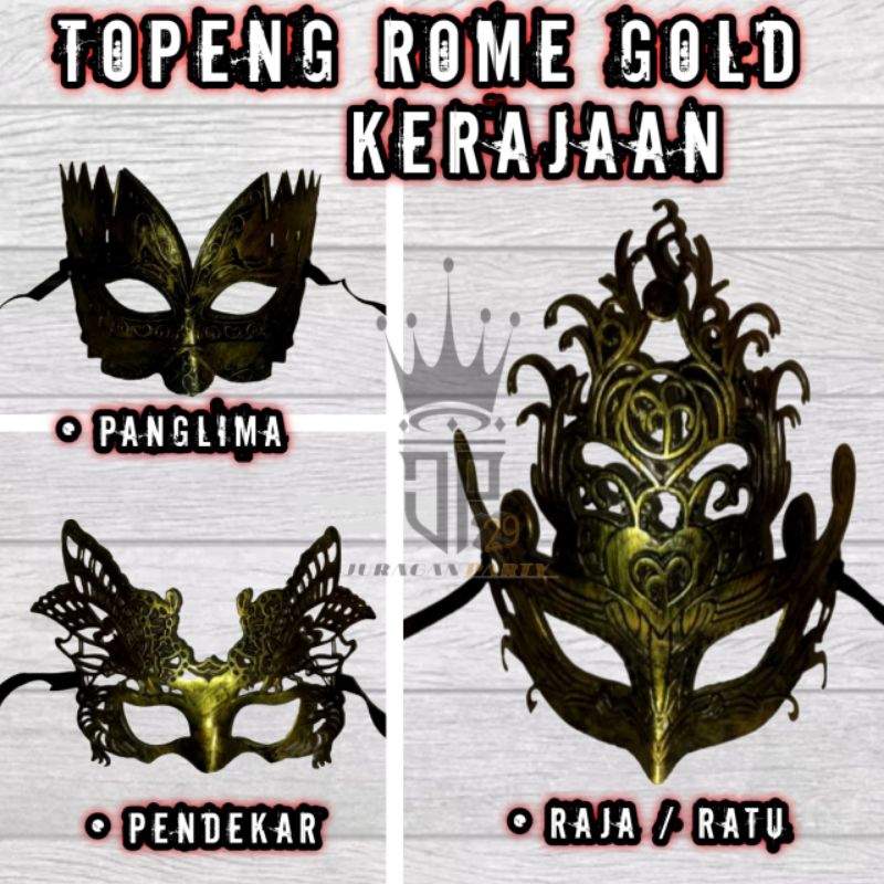 Jual Topeng kerajaan,Topeng Rome gold,topeng pesta,topeng party ...