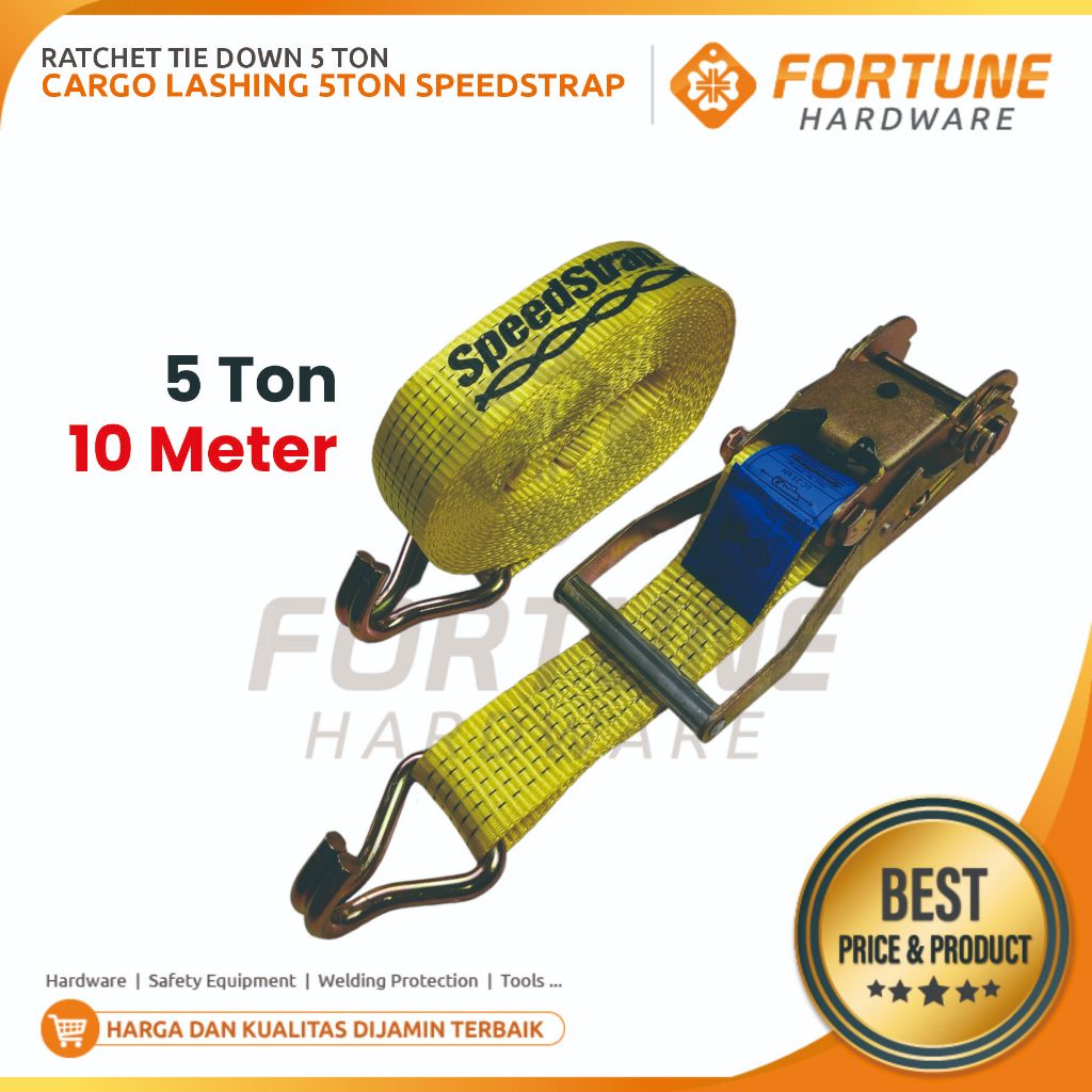 Jual Speedstrap Ratchet Tie Down 5 Ton x 10 M / Cargo Lashing Pengikat ...