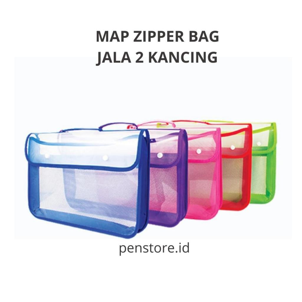 Jual (pcs) Tas 2 Kancing / School Bag Folio / Document Bag / Map Jala ...