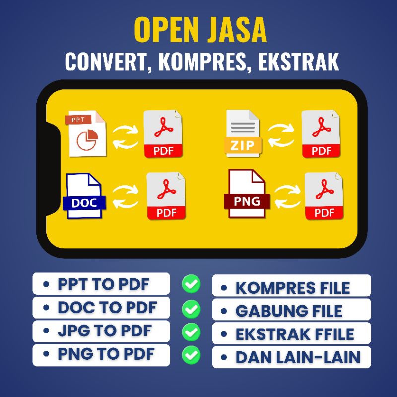 Jual Jasa convert file | Kompres file | Ekstrak file | PDF, PPT, WORD ...