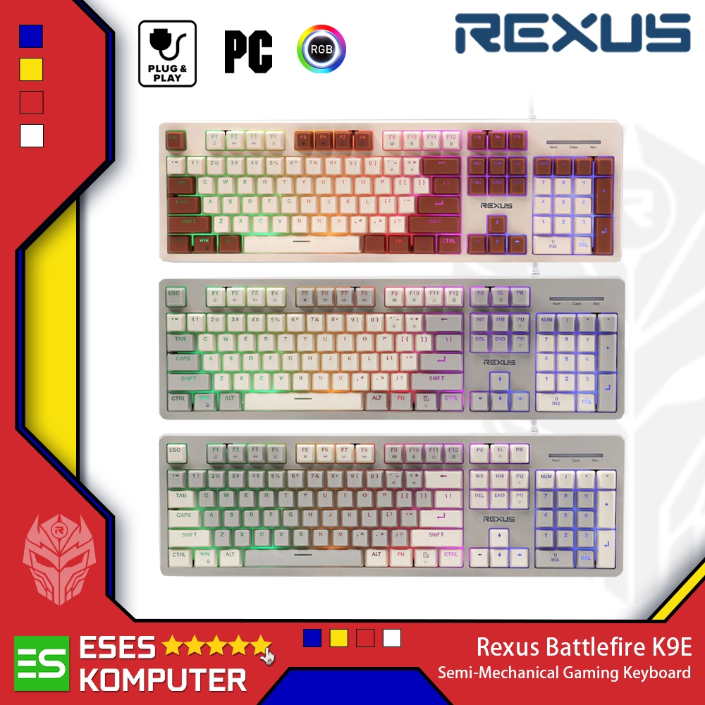 Jual Keyboard Rexus Gaming K9E RGB | Shopee Indonesia