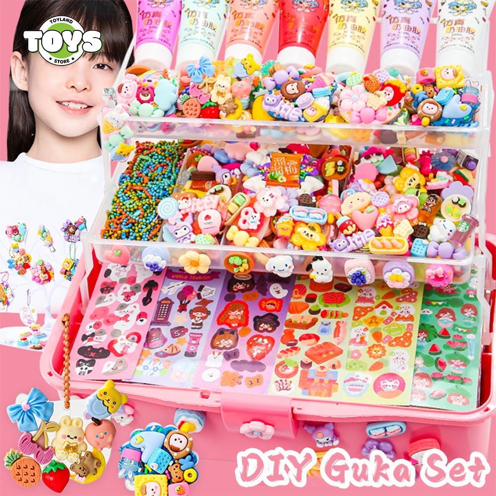 Jual DIY Guka Set Keychain Gantungan Kunci Akrilik Setiker Set 942PCS ...