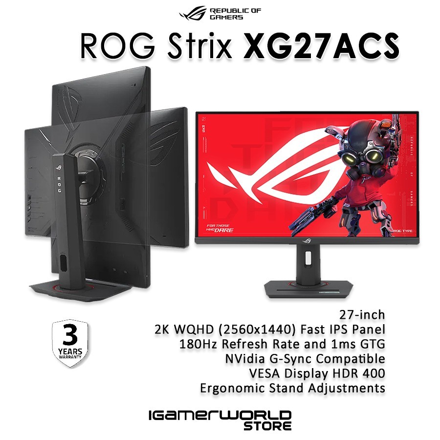 Jual ASUS ROG Strix XG27ACS 27 inch 2K WQFHD 180Hz Fast IPS Gaming ...