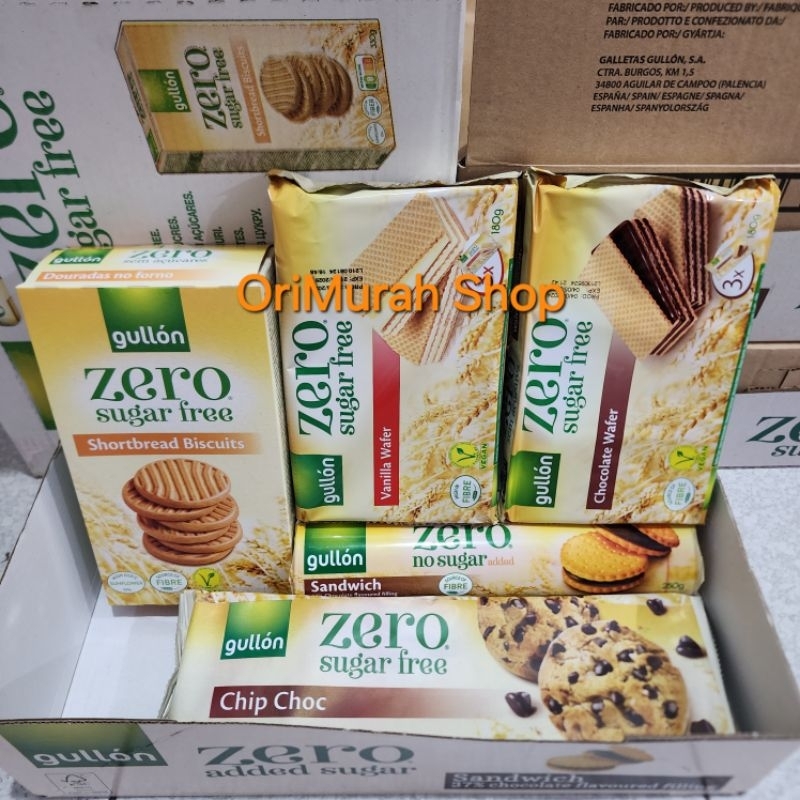 Jual Gullon Zero Sugar Free Chocolate Vanilla Wafer Shortbread Biscuits ...