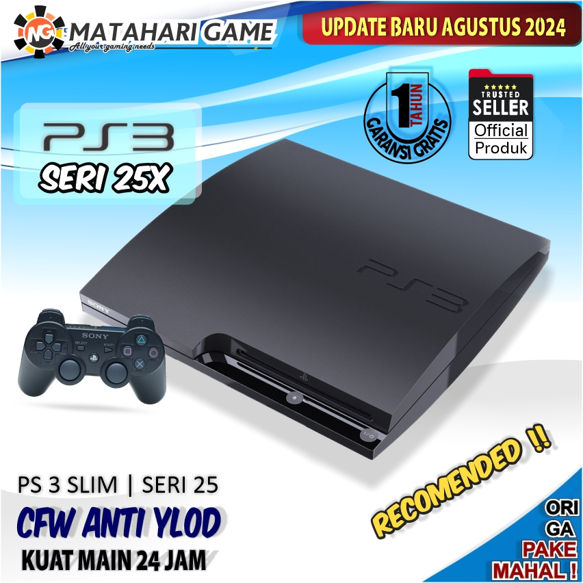 Jual PLAYSTATION 3 PS3 SLIM SERI 25 SONY CFW 500GB +1 TAHUN GARANSI | Shopee Indonesia