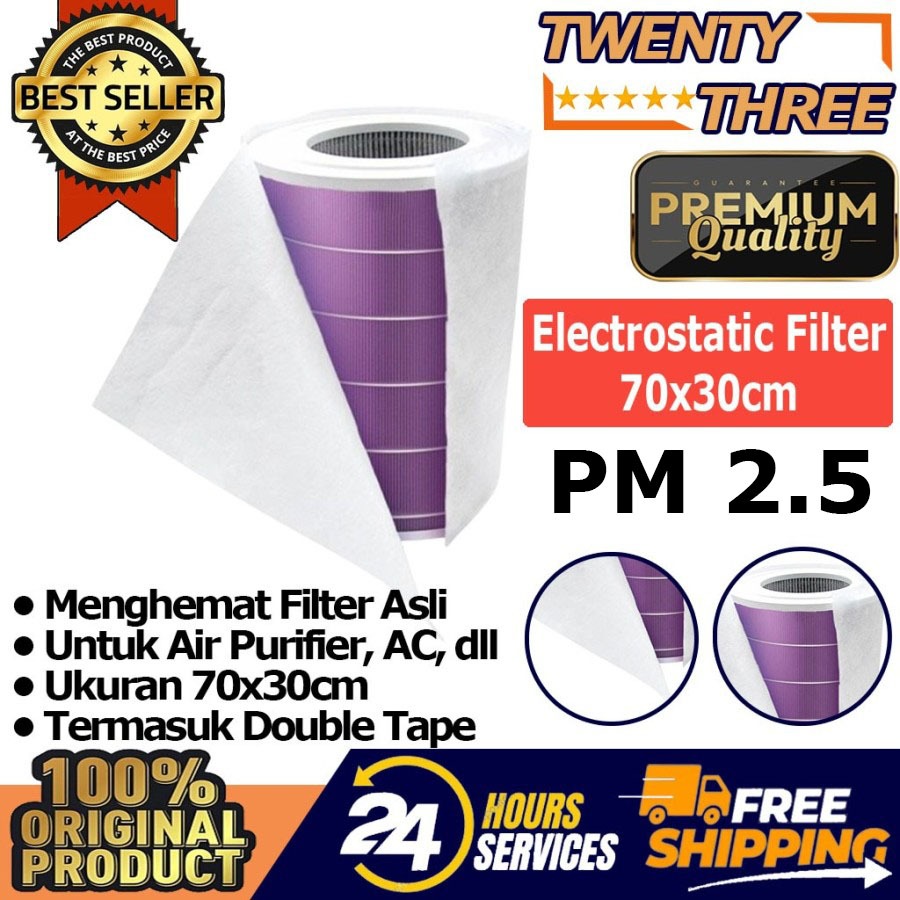 Jual Filter HEPA Lembaran Penjernih Udara Cotton Electrostatic 70x30cm ...