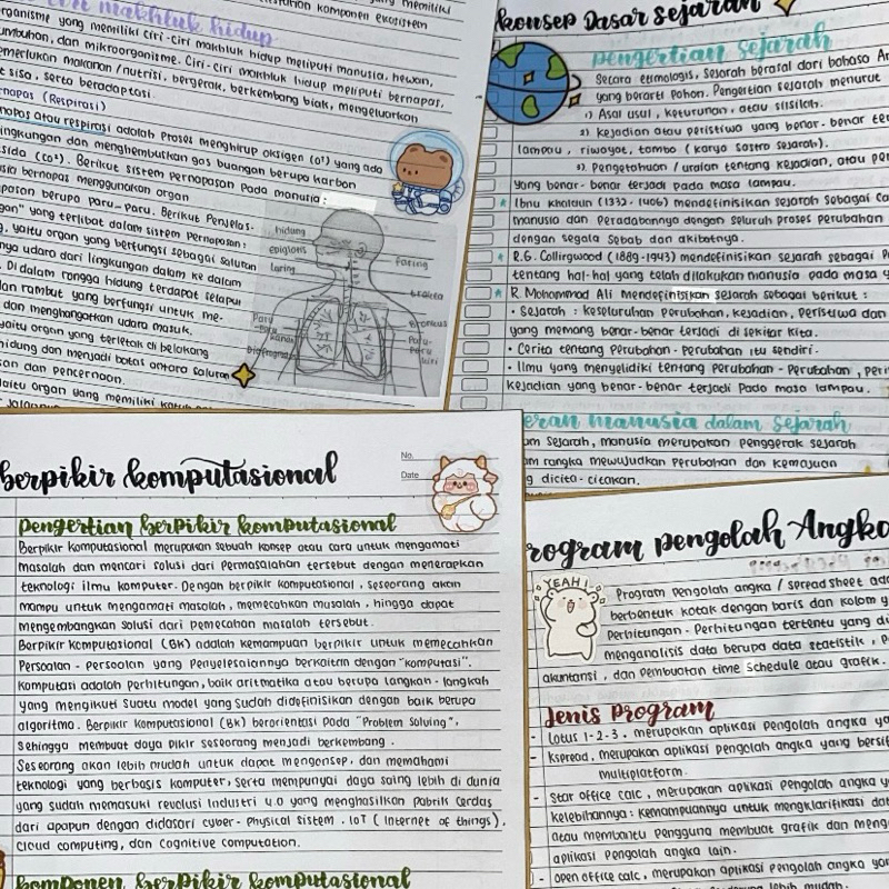 Jual [BACA DESKRIPSI] Jasa Catatan Aesthetic Tulis tangan // catatan ...