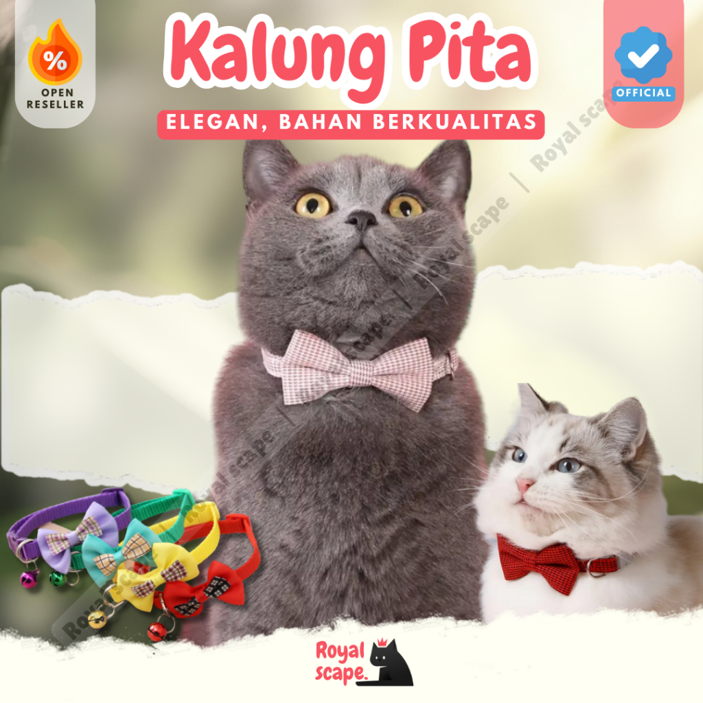 Jual Kalung Kucing Pita Elegan dengan Material Berkualitas dan Tahan ...