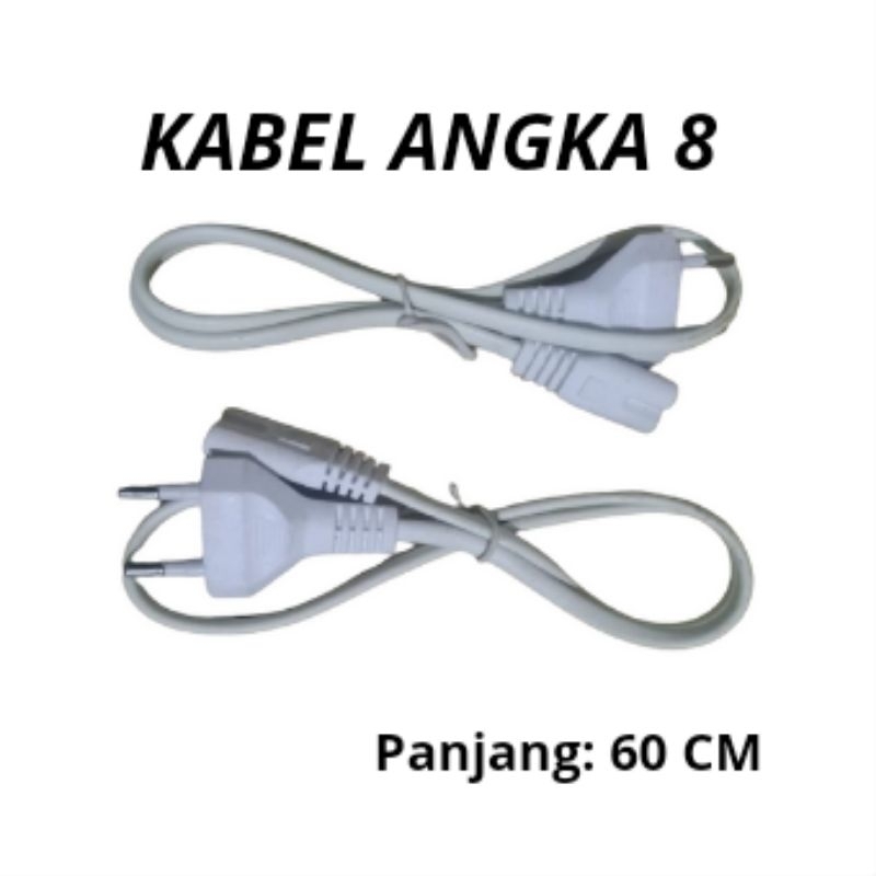 Jual KABEL POWER ANGKA 8 KABEL CAS KABEL LISTRIK 60 CM | Shopee Indonesia