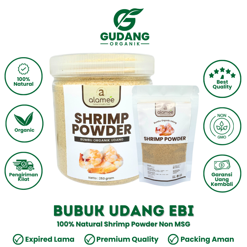 Jual Bubuk Udang Ebi Shrimp Powder Bumbu Dapur Masak Non MSG | Shopee ...