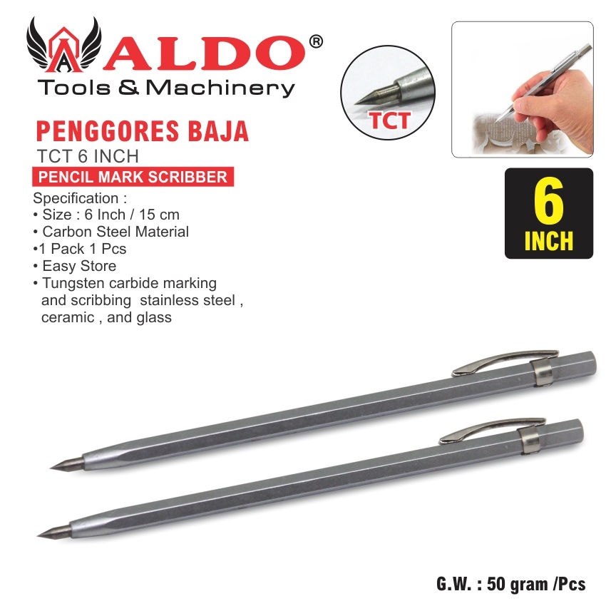 Jual PENGGORES BAJA KERAMIK TCT 6 INCH / PENITIK BESI / PENITIK BAJA ...