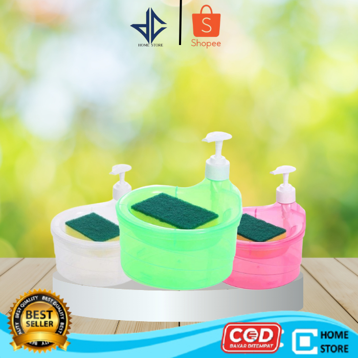 Jual Tempat Sabun Cuci Piring Viral 1000ml + Spons / Wadah Sunlight ...