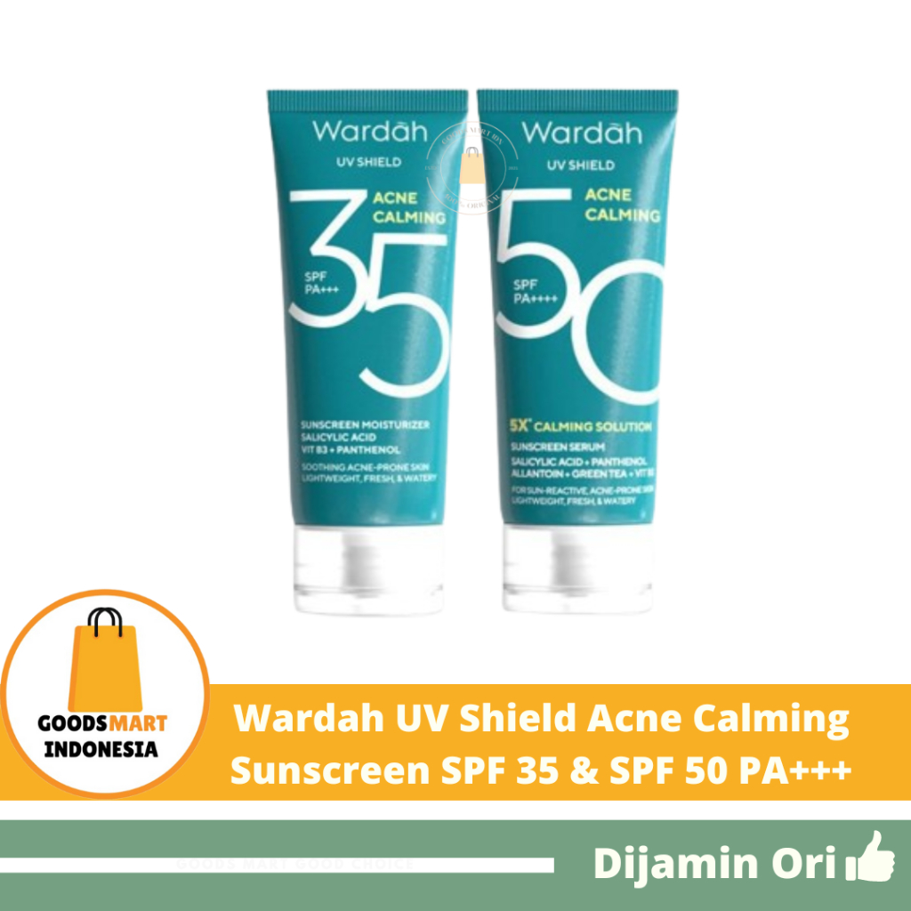 Jual Wardah UV Shield Acne Calming Sunscreen Moisturizer SPF 50 35 PA ...