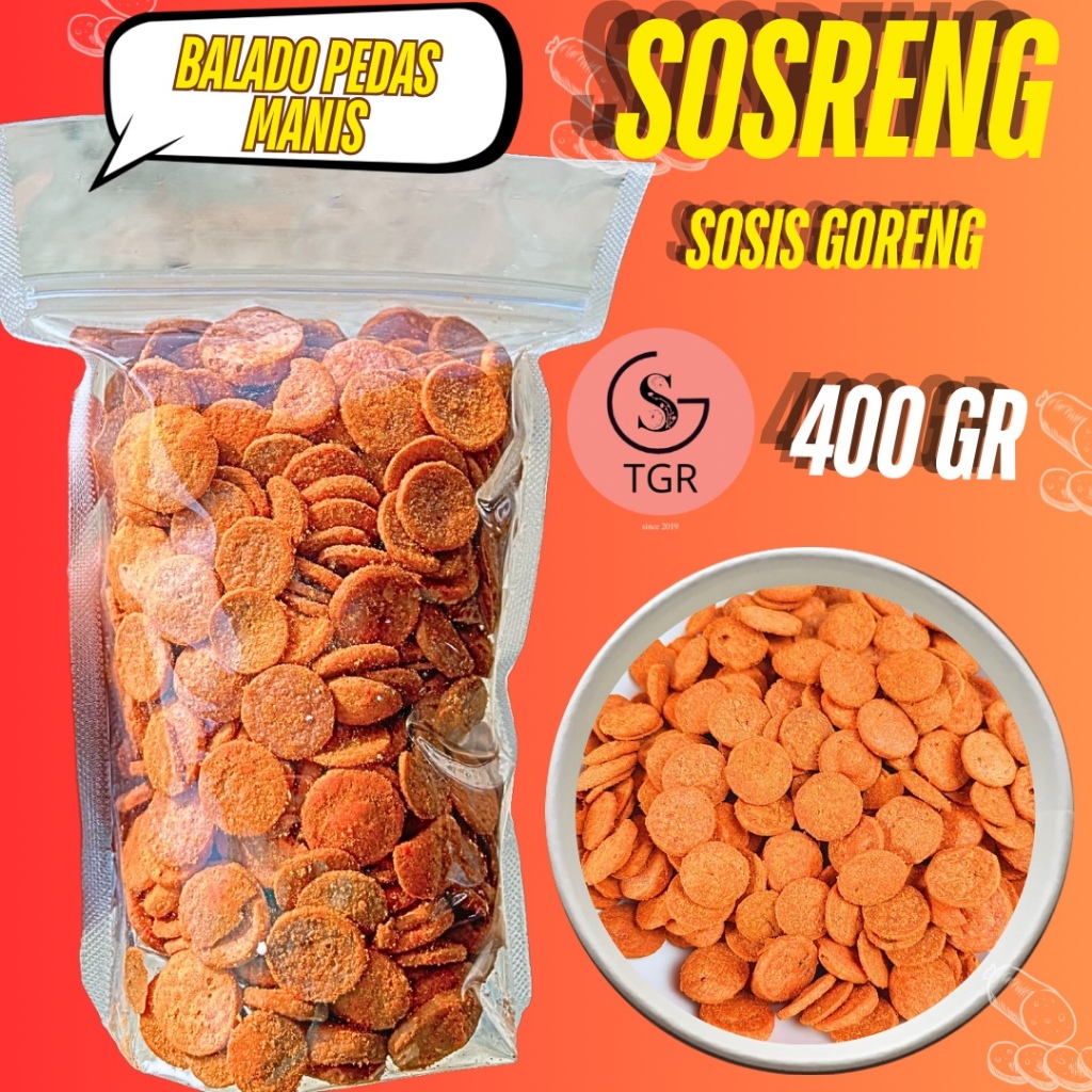 Jual SOSRENG SOSIS GORENG BALADO PEDAS MANIS - 400GR - GST | Shopee ...