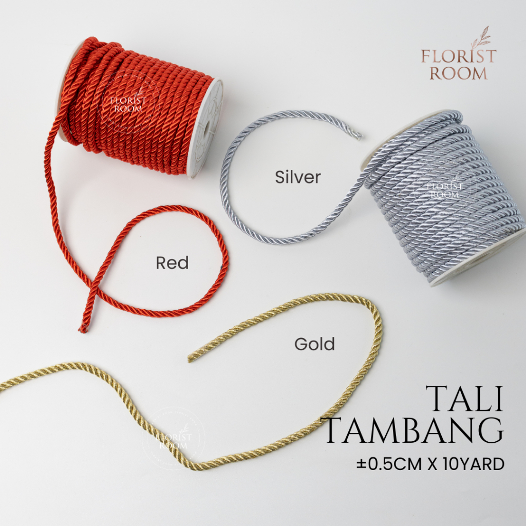 Jual Tali Tambang ±10yard - Ribbon - Christmas Rope - Tali Natal ...