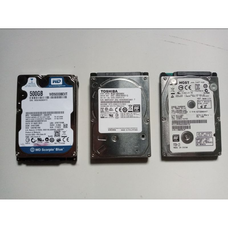 Jual HARDISK LAPTOP (RUSAK) UKURAN 2.5 inch (3 BIJI) | Shopee Indonesia