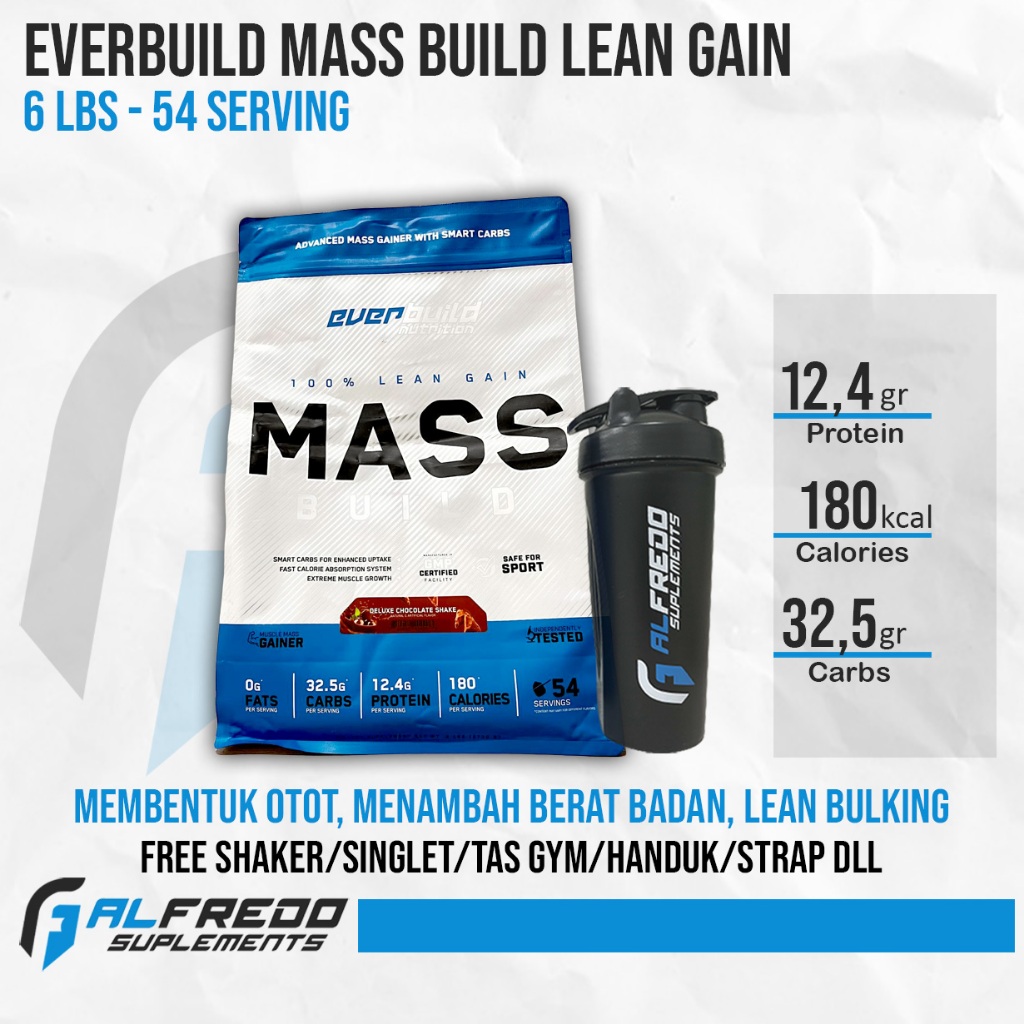 Jual EVERBUILD NUTRITION Mass Build Gainer 6 Lbs 100% Lean Gain ...