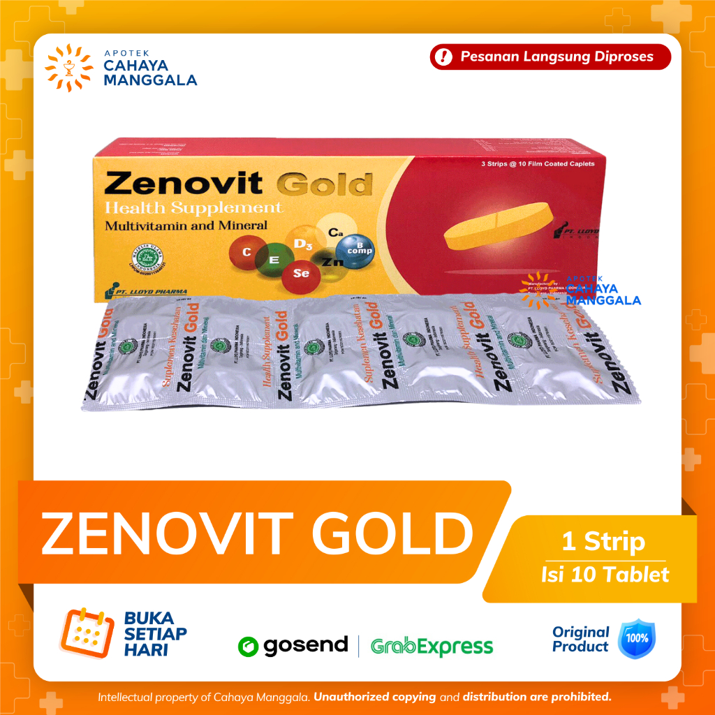 Jual ZENOVIT GOLD MULTIVITAMIN PER STRIP 10 TABLET | Shopee Indonesia