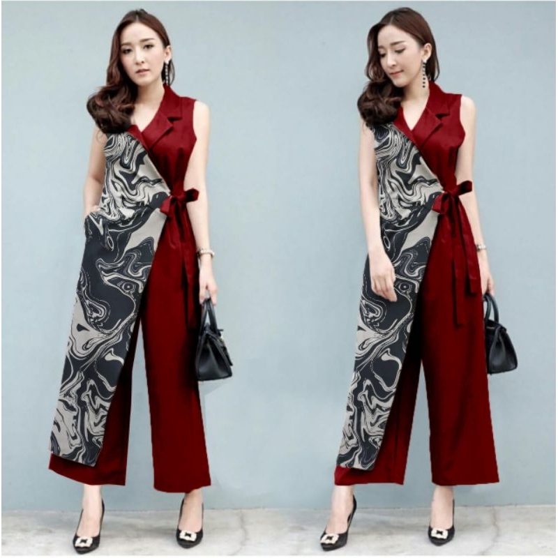 Jual JCTK- Js Madee Batika / Jumpsuit Korean Style / Jumpsuit Batik ...