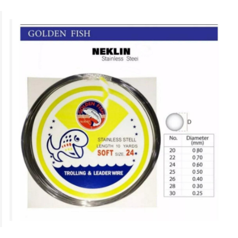 Jual KAWAT STAINLESS 1 LUSIN = 12 PCS GOLDENFISH NIKLIN SOFT NEKLIN ...