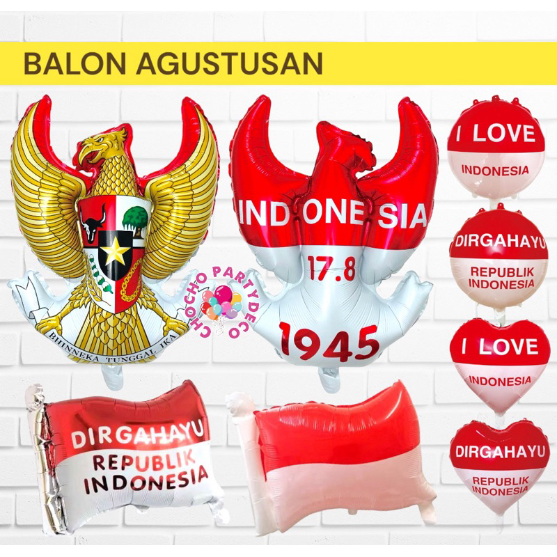 Jual Balon Merah Putih 17 Agustusan / Balon Foil Dirgahayu RI | Shopee ...