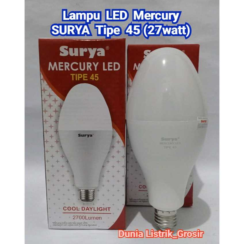 Jual Bohlam Lampu Jalan Surya Mercury Led Merkuri Surya Type 45 (27 Watt) Jumbo Hemat Daya ...