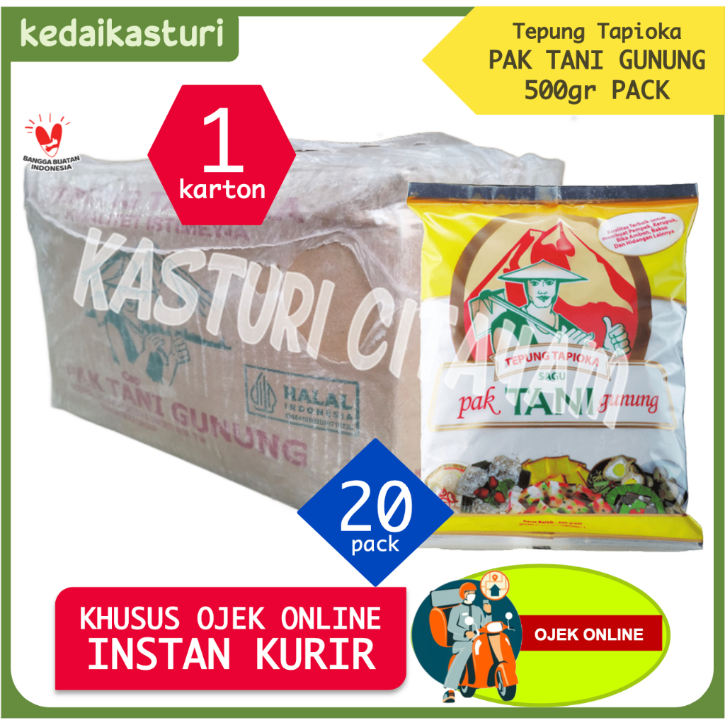 Jual Tepung Tapioka Sagu Cap Pak Tani Gunung Rose Brand 500gr - 1 ...