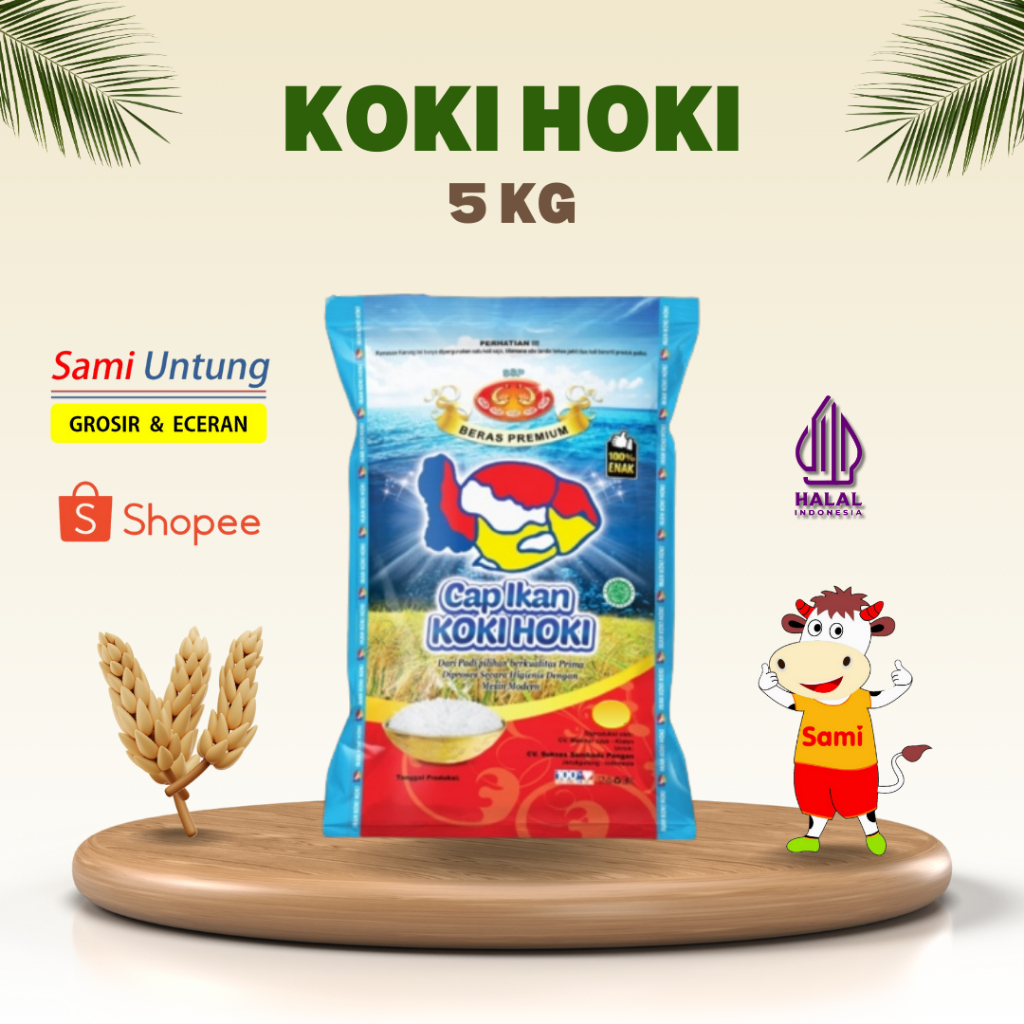 Jual Beras Ikan Koki Hoki @5KG - SSP Sami Untung | Shopee Indonesia