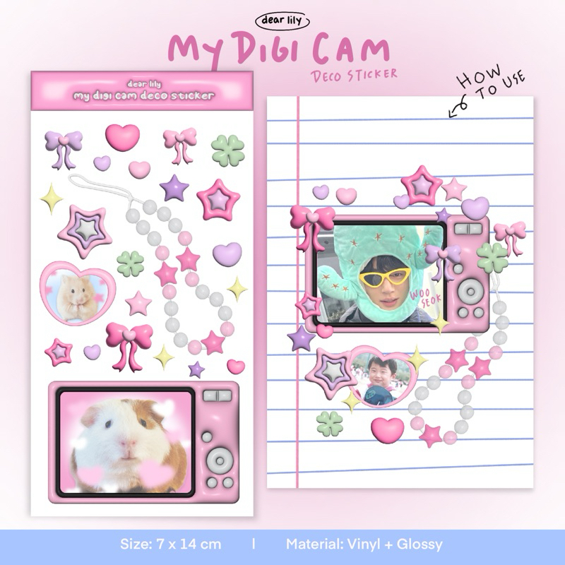Jual Dear Lily - 3D My Digital Camera Deco Sticker / Stiker Frame ...