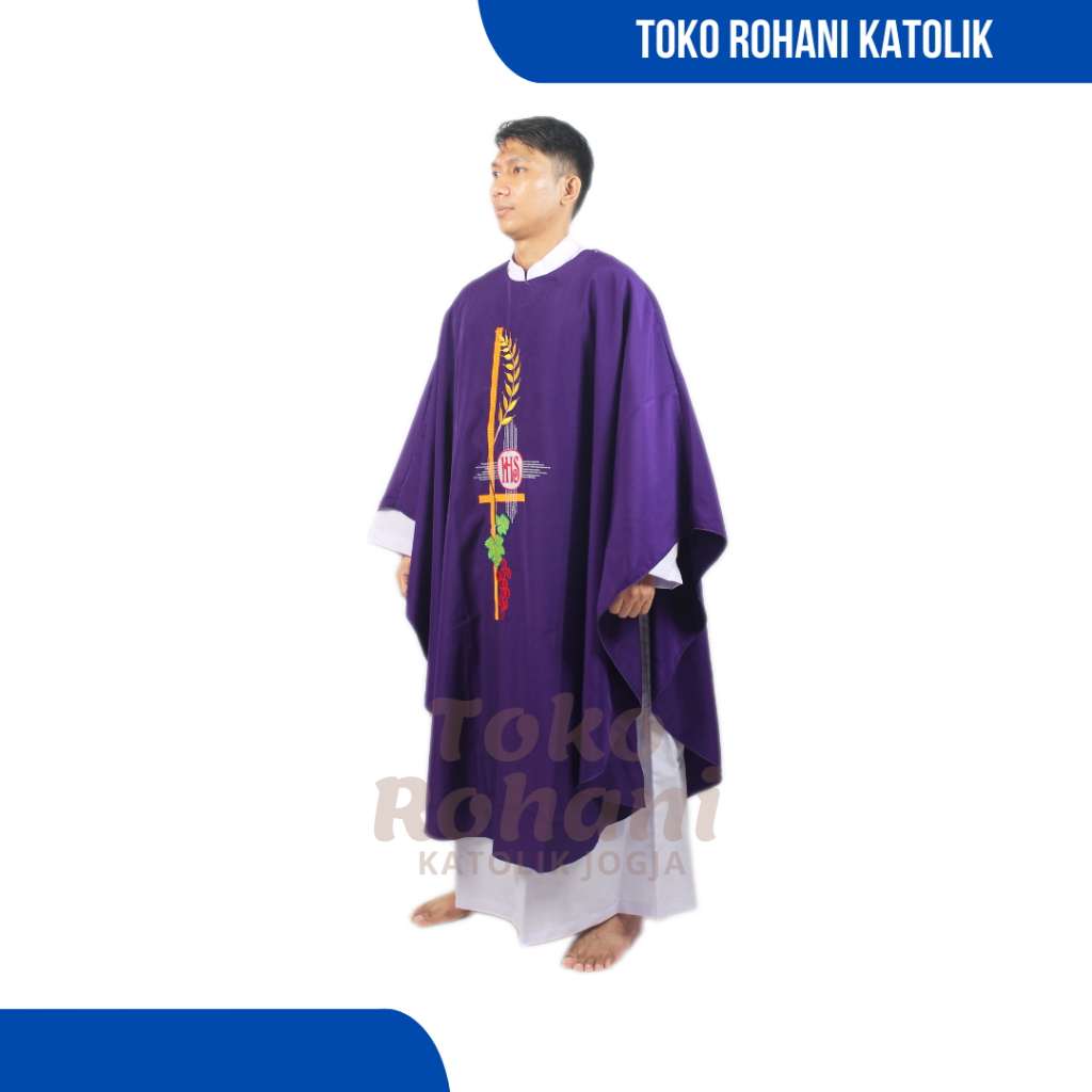 Jual KASULA PASTOR (UNGU ) / KASULA ROMO / JUBAH ROMO KATOLIK | Shopee ...