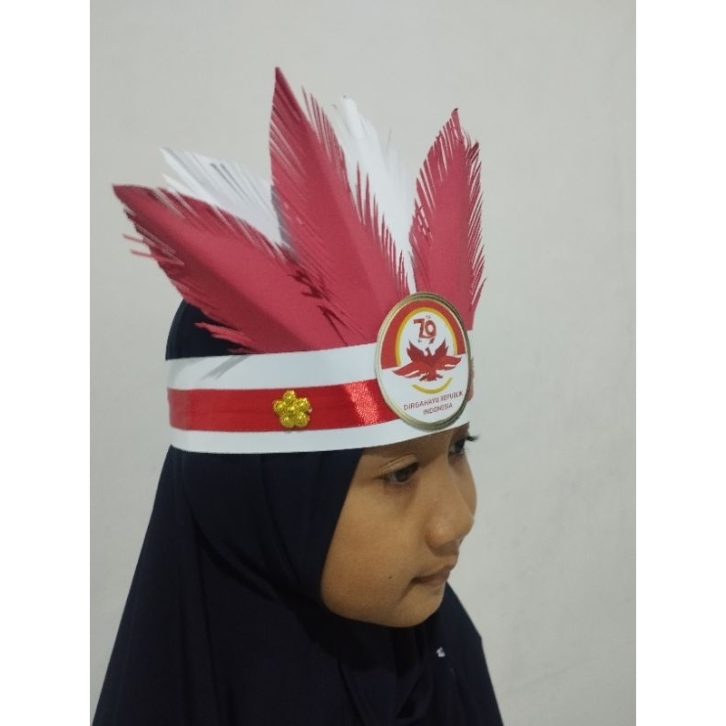 Jual topi karnaval merah putih/topi 17 Agustus/ topi merah putih ...