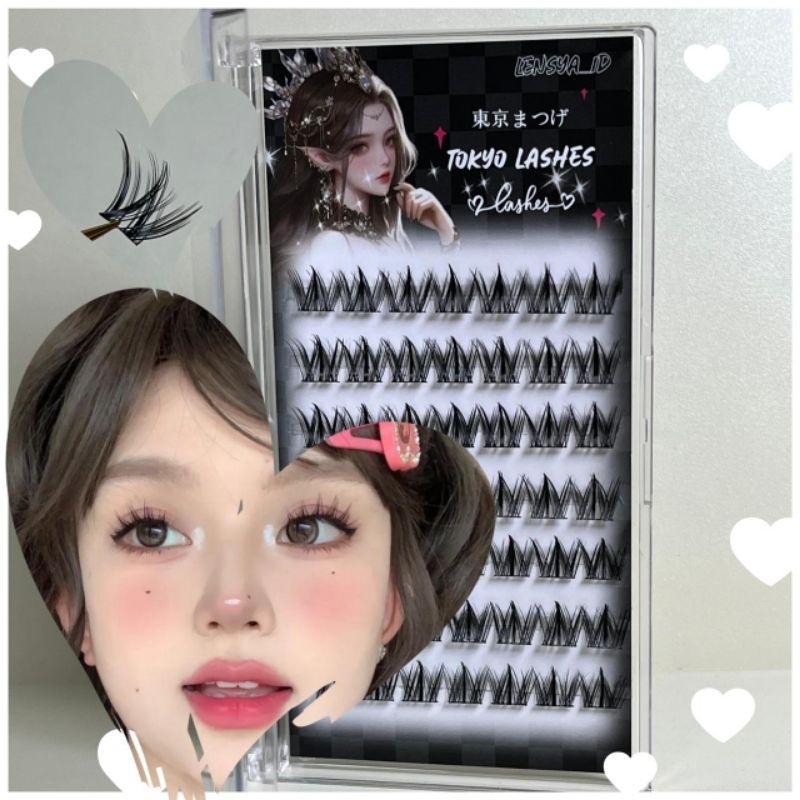 Jual Tokyo Lashes (2 sizes) with acrylic box / korean lashes premium ...