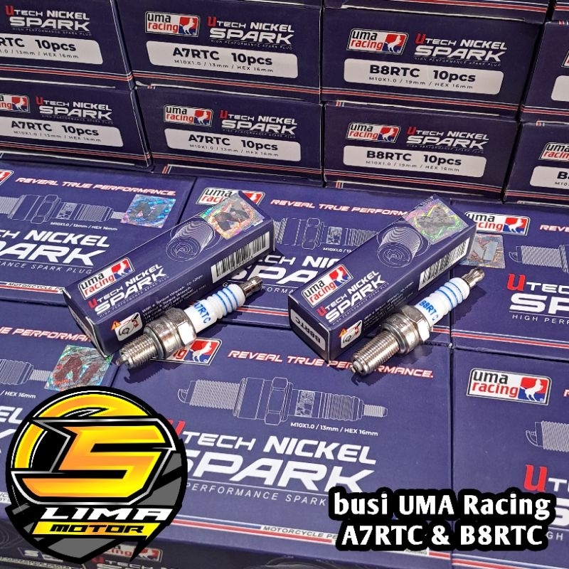 Jual Busi spark plug UMA Racing A7RTC B8RTC Mio Grand Supra KLX Vario ...