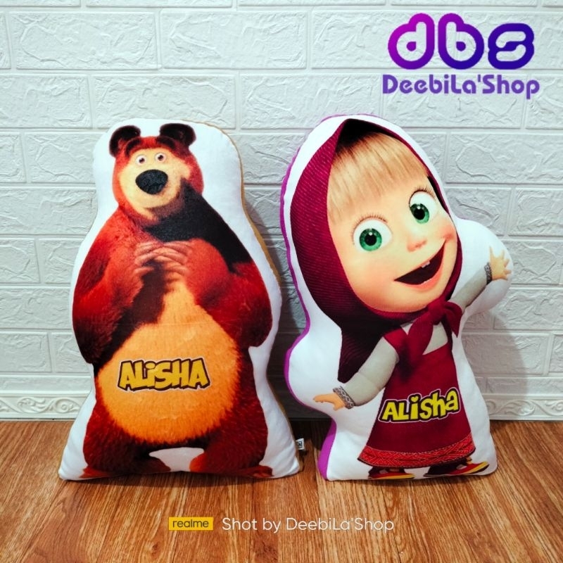 Jual BONEKA BANTAL MASHA AND THE BEAR CUSTOM NAMA / BONEKA MASHA AND ...